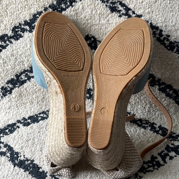 Maypol | Shoes | Maypol Wedge Espadrille Leather And Knit Strap Sandals ...